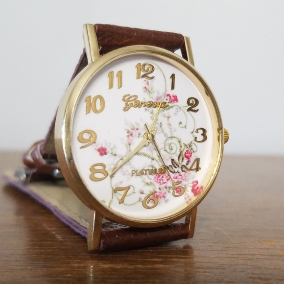 Geneva Platinum | Accessories | Womens Floral Watch | Poshmark